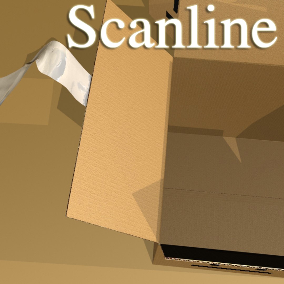 3d cardboard box resolution model