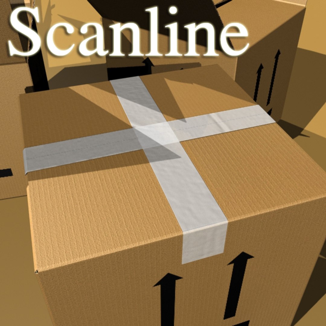 3d cardboard box resolution model