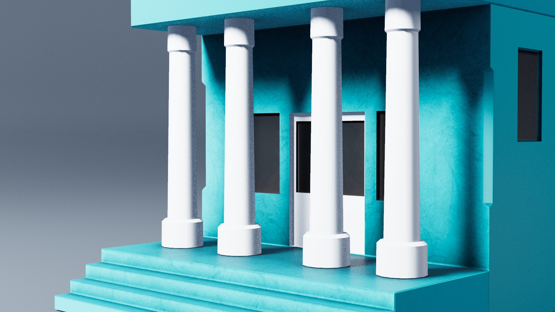 3D Model Low Poly Courthouse - TurboSquid 2030158