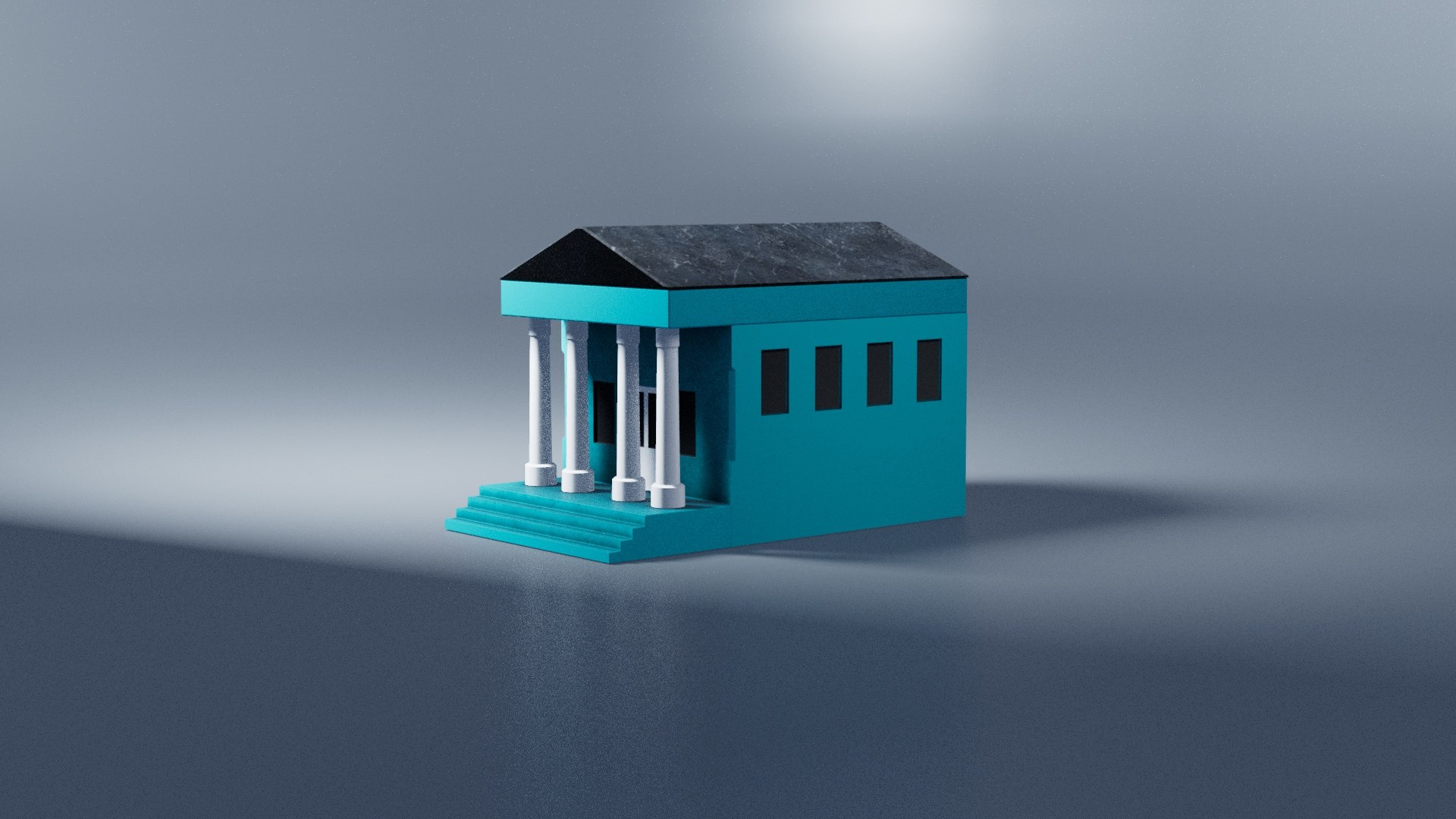 3D Model Low Poly Courthouse - TurboSquid 2030158