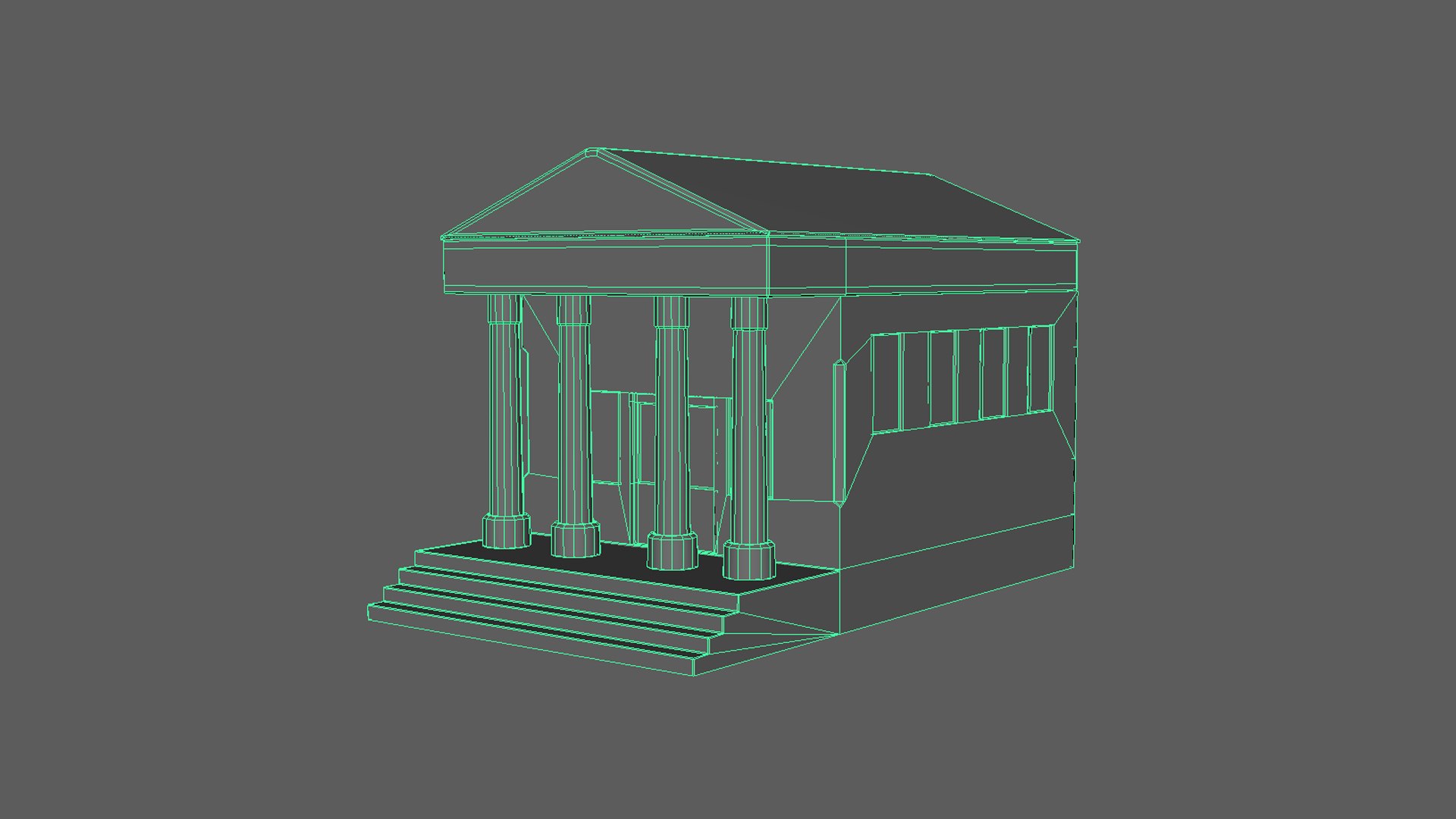 3D Model Low Poly Courthouse - TurboSquid 2030158