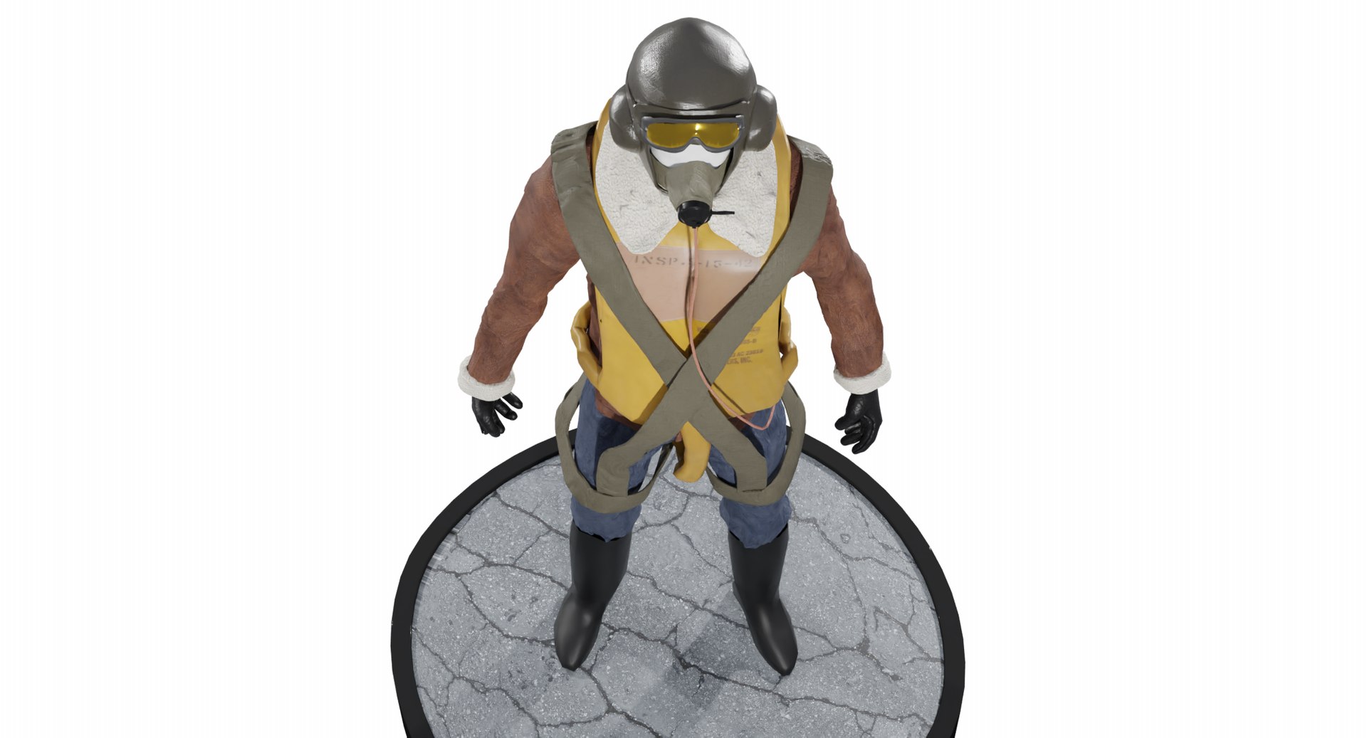 3D World War 2 Spitfire Pilot - TurboSquid 2104994