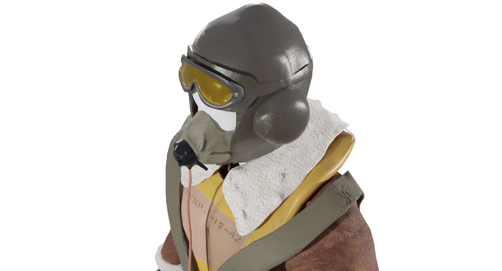 3D World War 2 Spitfire Pilot - TurboSquid 2104994