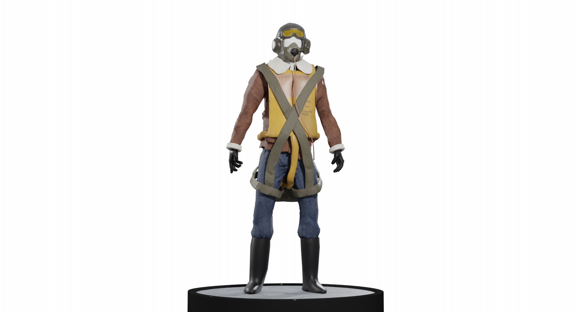 3D World War 2 Spitfire Pilot - TurboSquid 2104994