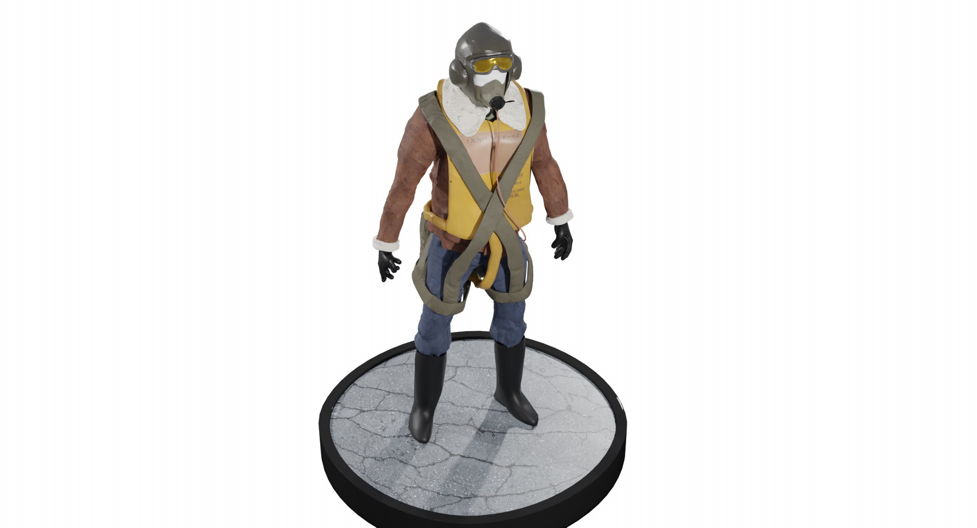 3D World War 2 Spitfire Pilot - TurboSquid 2104994