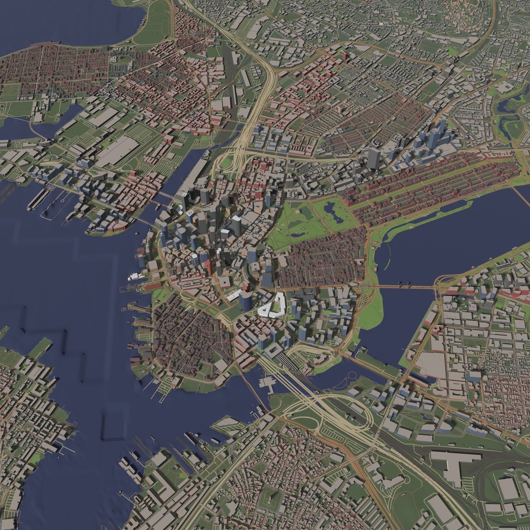 3D Boston USA - City And Urban Model - TurboSquid 2223395