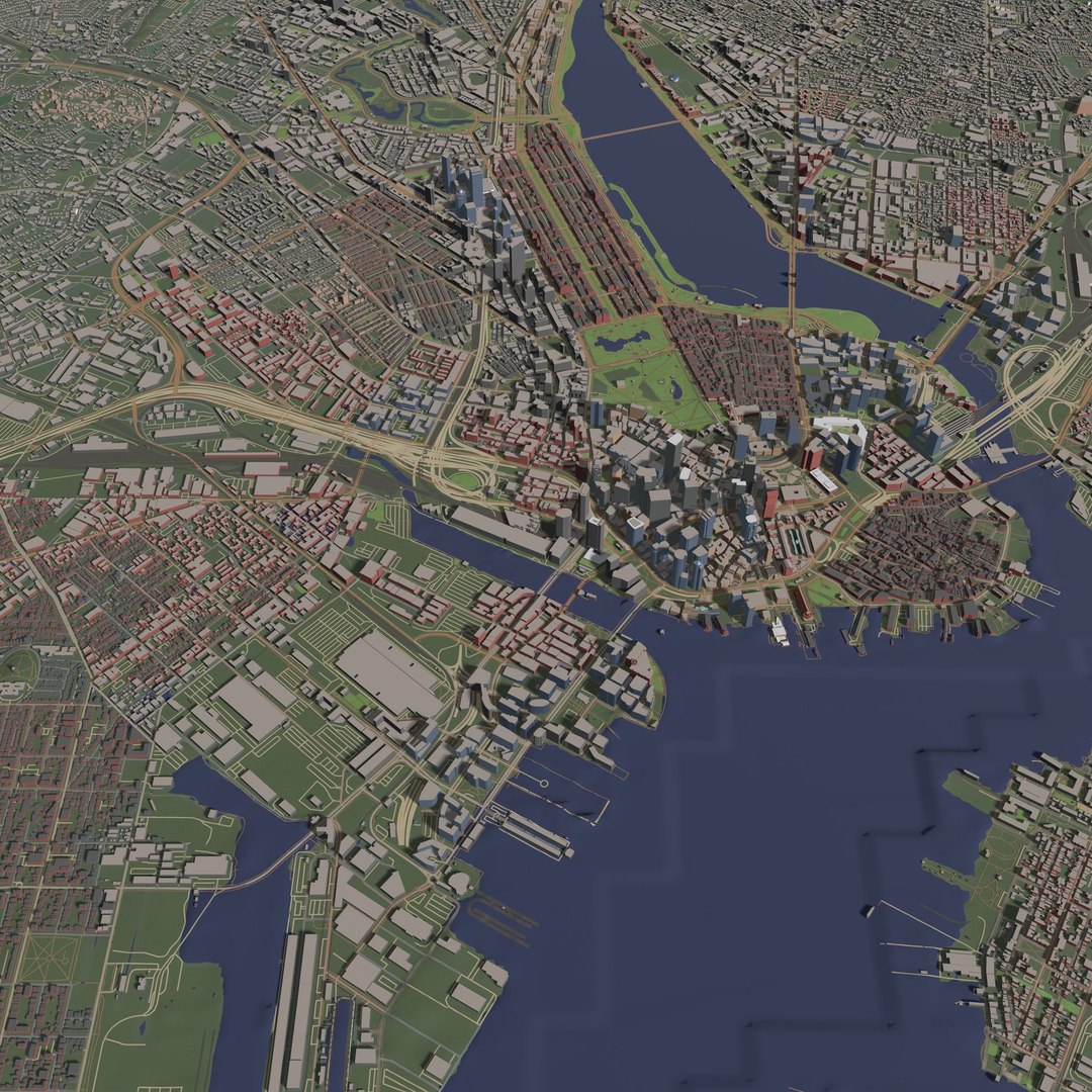 3D Boston USA - City And Urban Model - TurboSquid 2223395