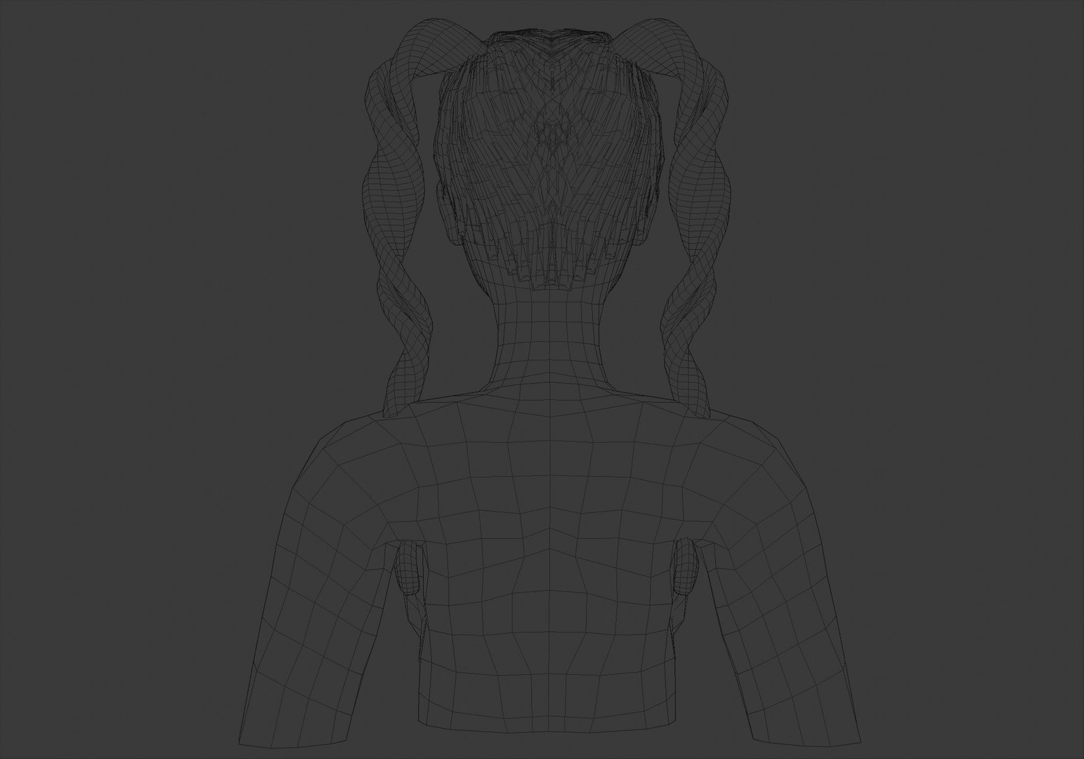 3D Pretty Ponytails Hairstyle - TurboSquid 1963322