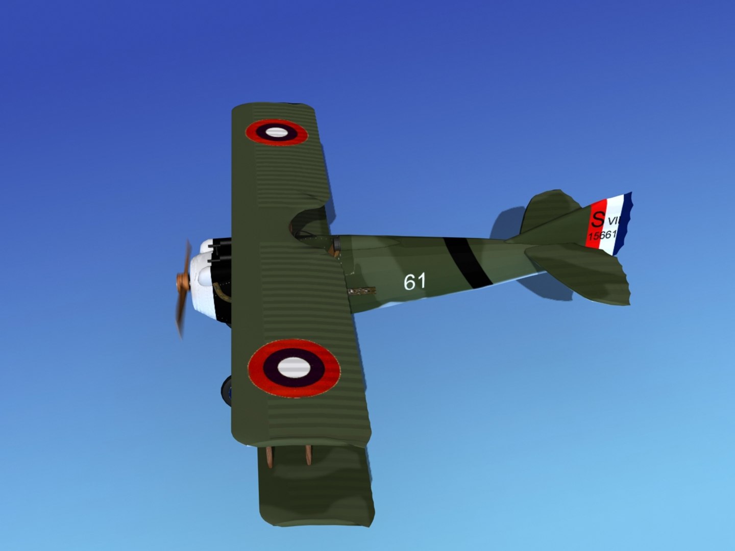 spad vii s fighter aircraft 3d model