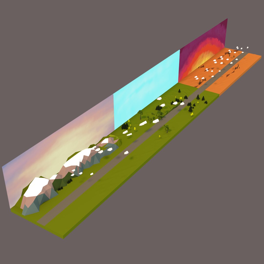 3d landscape scenes model