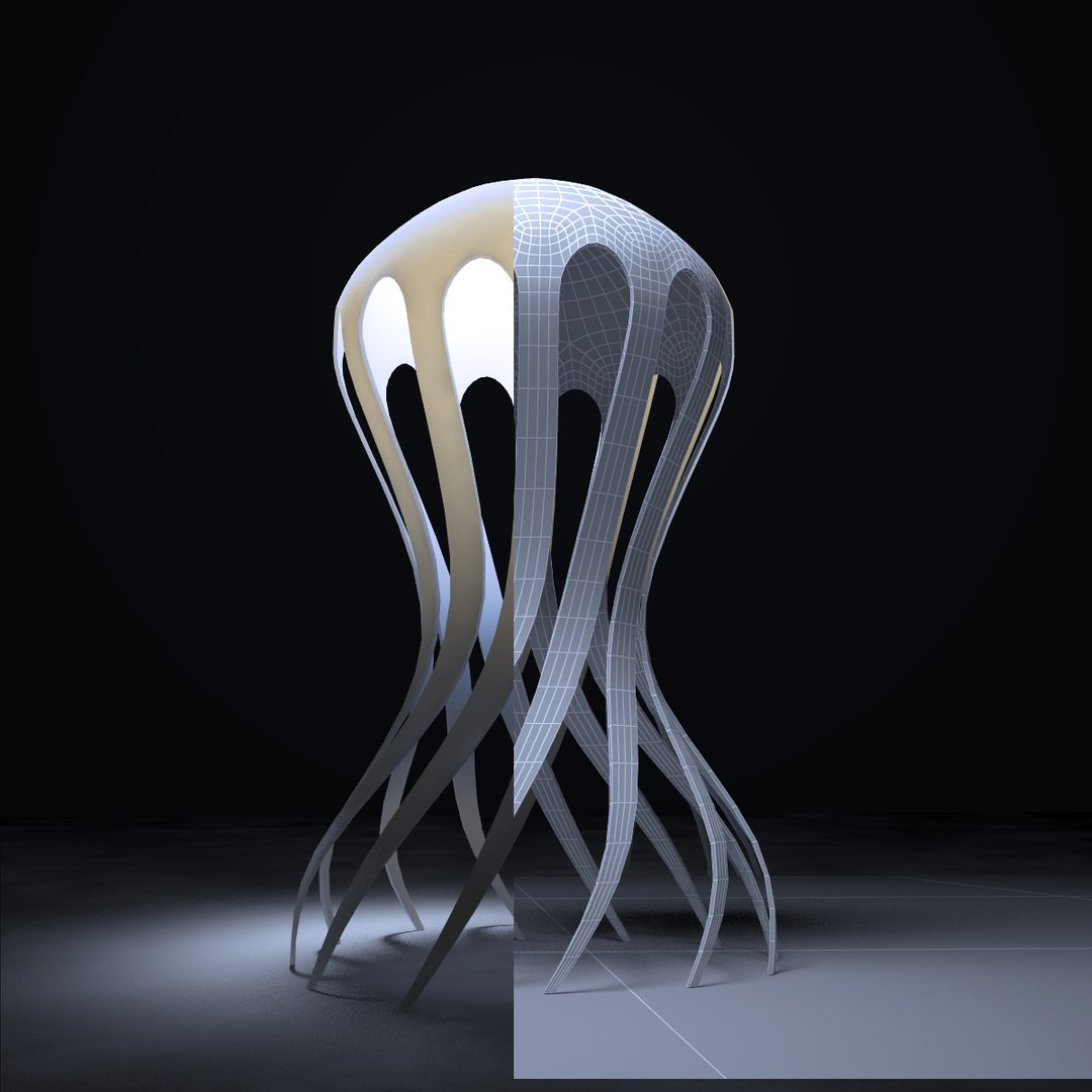 3d Cirrata Corian Lamp