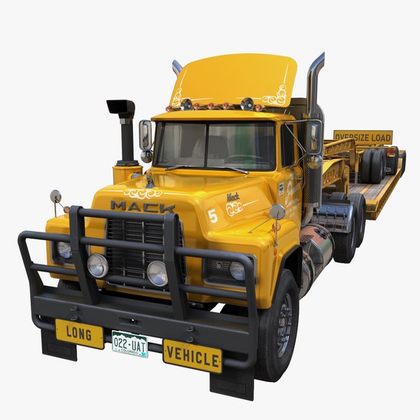 modelo 3d Semirremolque Mack R700 Lowboy - TurboSquid 2140643