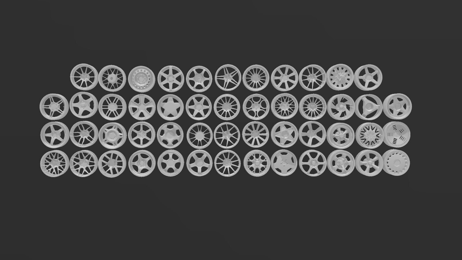 50 PCS HOT WHEELS BIG RIM PACKAGE 164 3D Model - TurboSquid 2327982