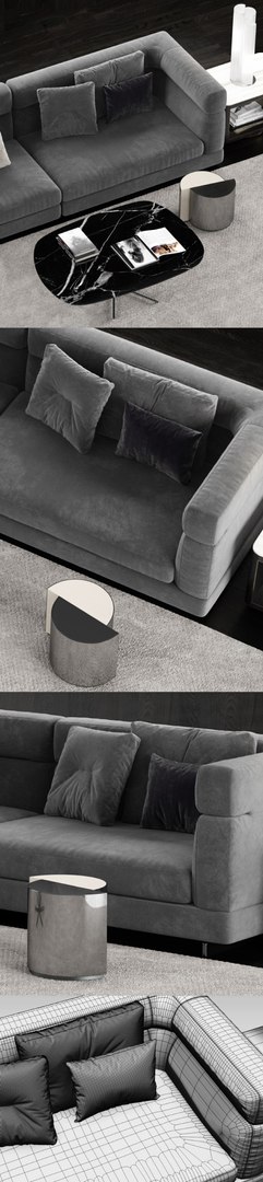 Minotti Alexander Sofa 3 3D - TurboSquid 1588030