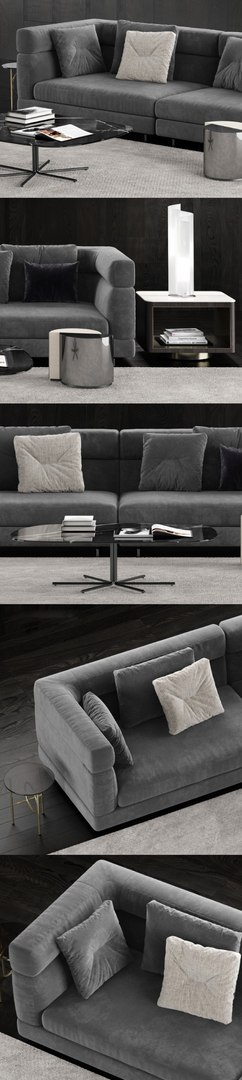 Minotti Alexander Sofa 3 3D - TurboSquid 1588030
