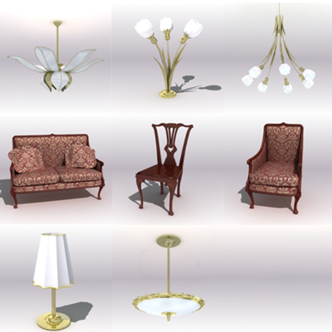 Classic Antique Furniture 3d Max