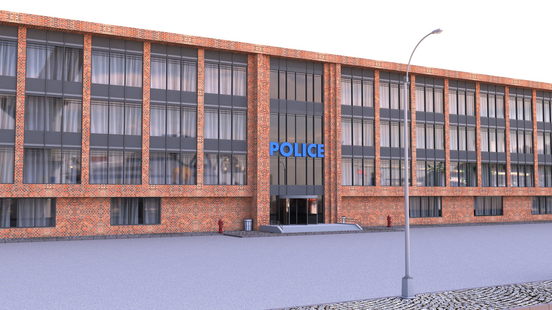 Police Station - Interior and Exterior 3D - TurboSquid 2059402