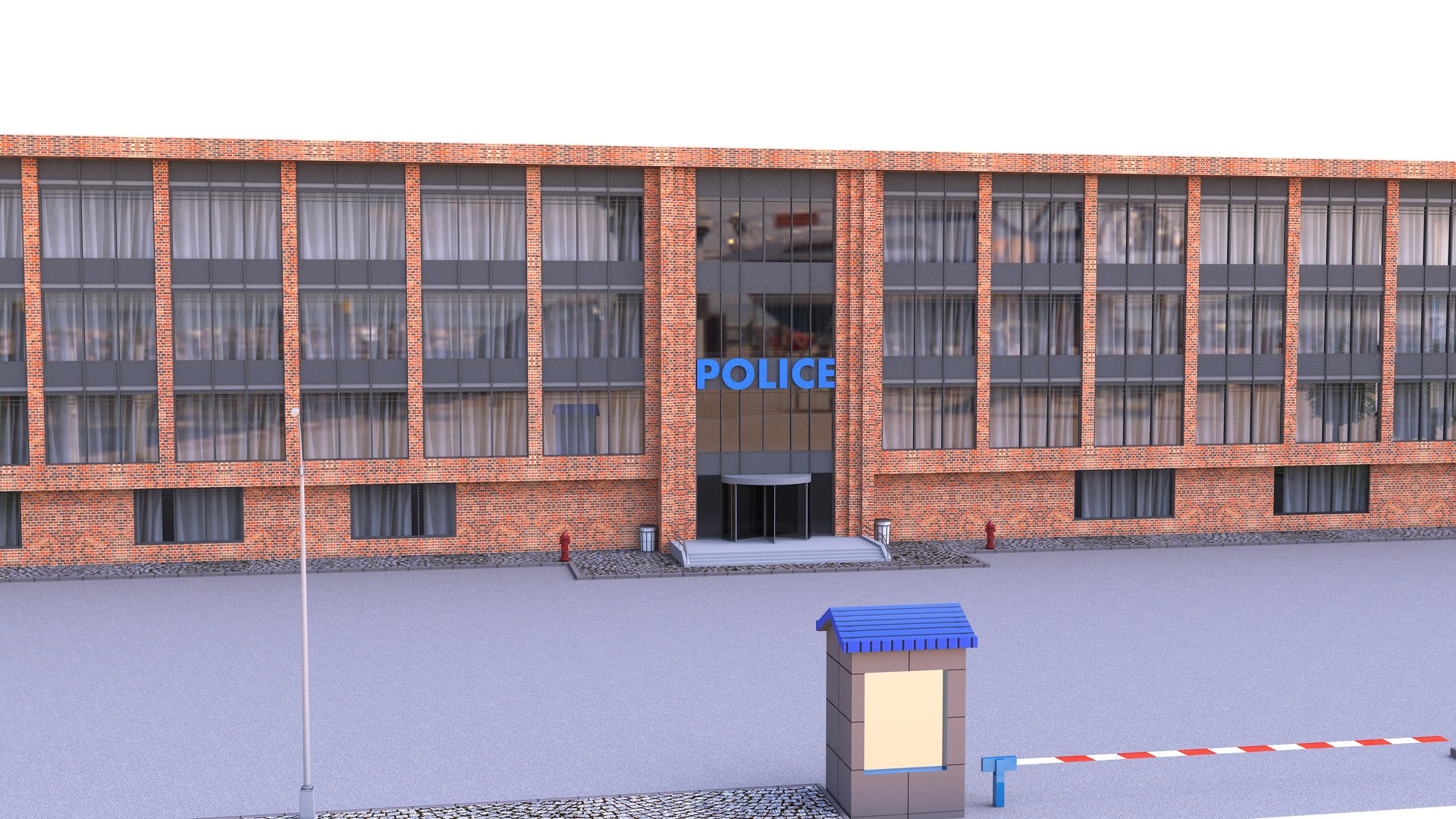Police Station - Interior and Exterior 3D - TurboSquid 2059402