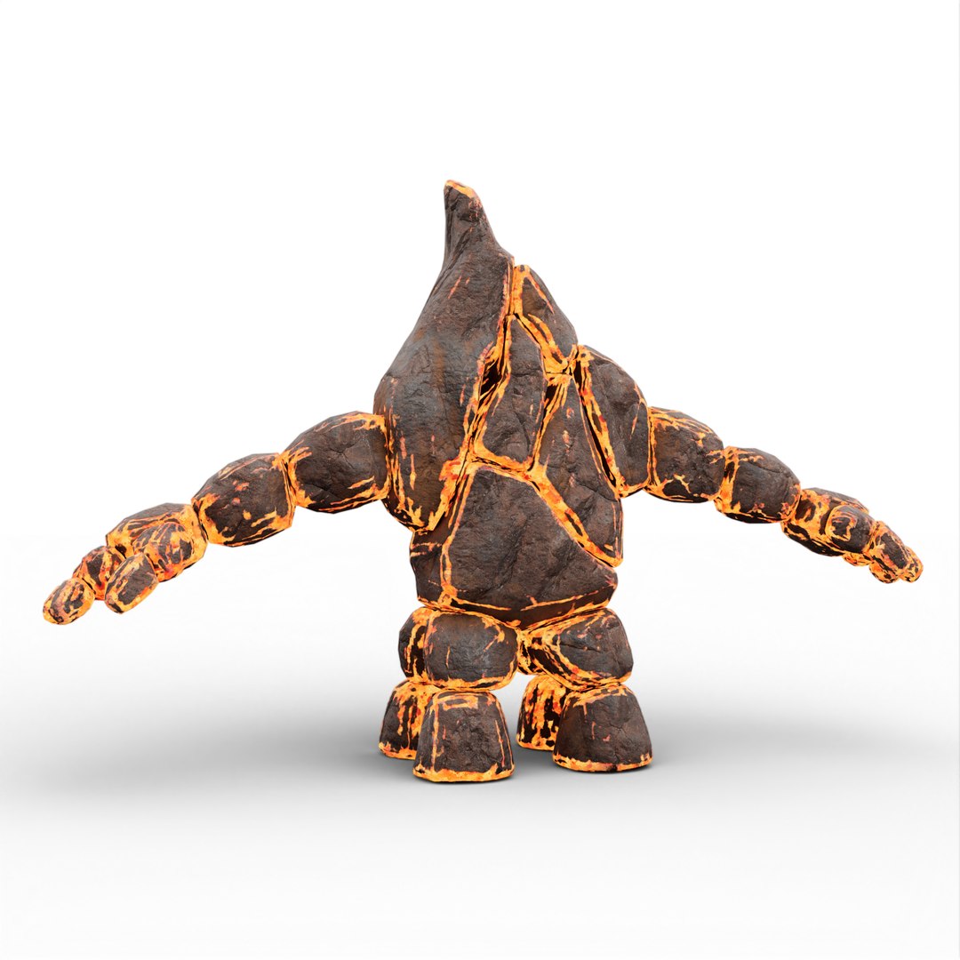 Lava Stone Four Legs Golem 3D Model - TurboSquid 2308595