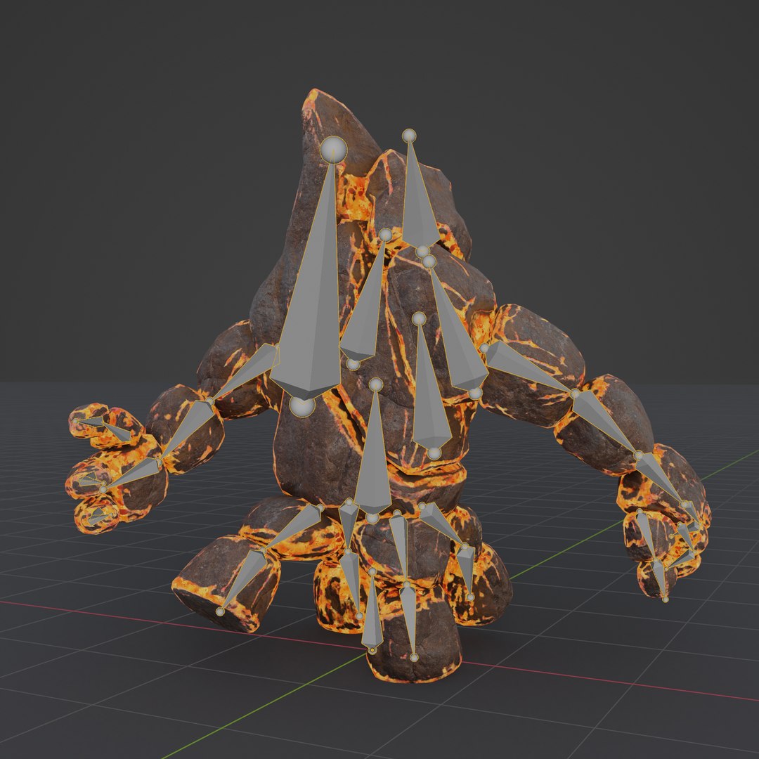 Lava Stone Four Legs Golem 3D Model - TurboSquid 2308595