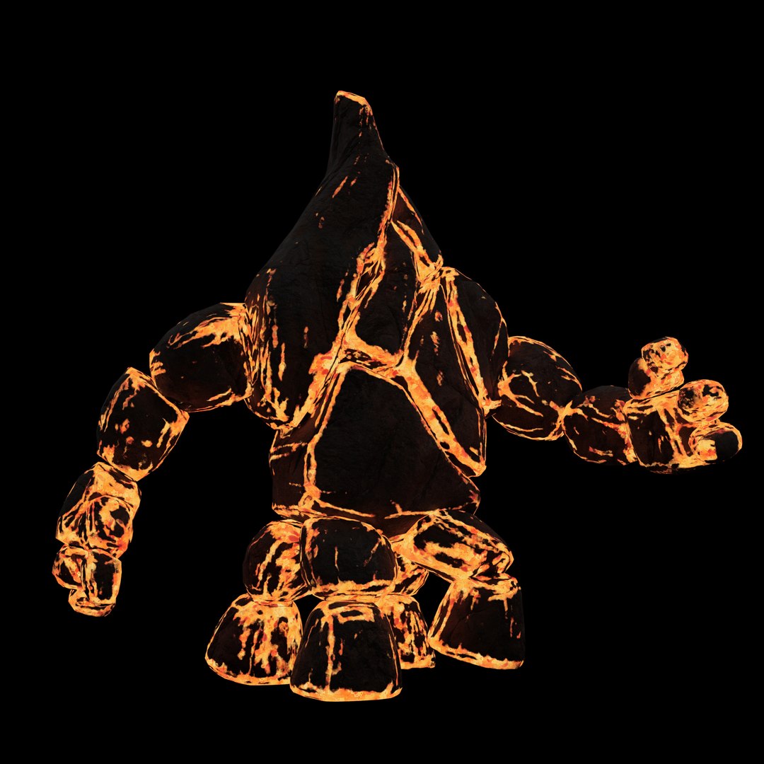 Lava Stone Four Legs Golem 3D Model - TurboSquid 2308595