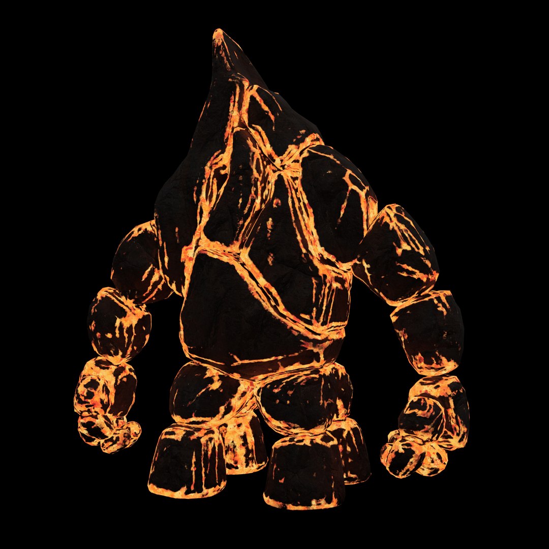 Lava Stone Four Legs Golem 3D Model - TurboSquid 2308595