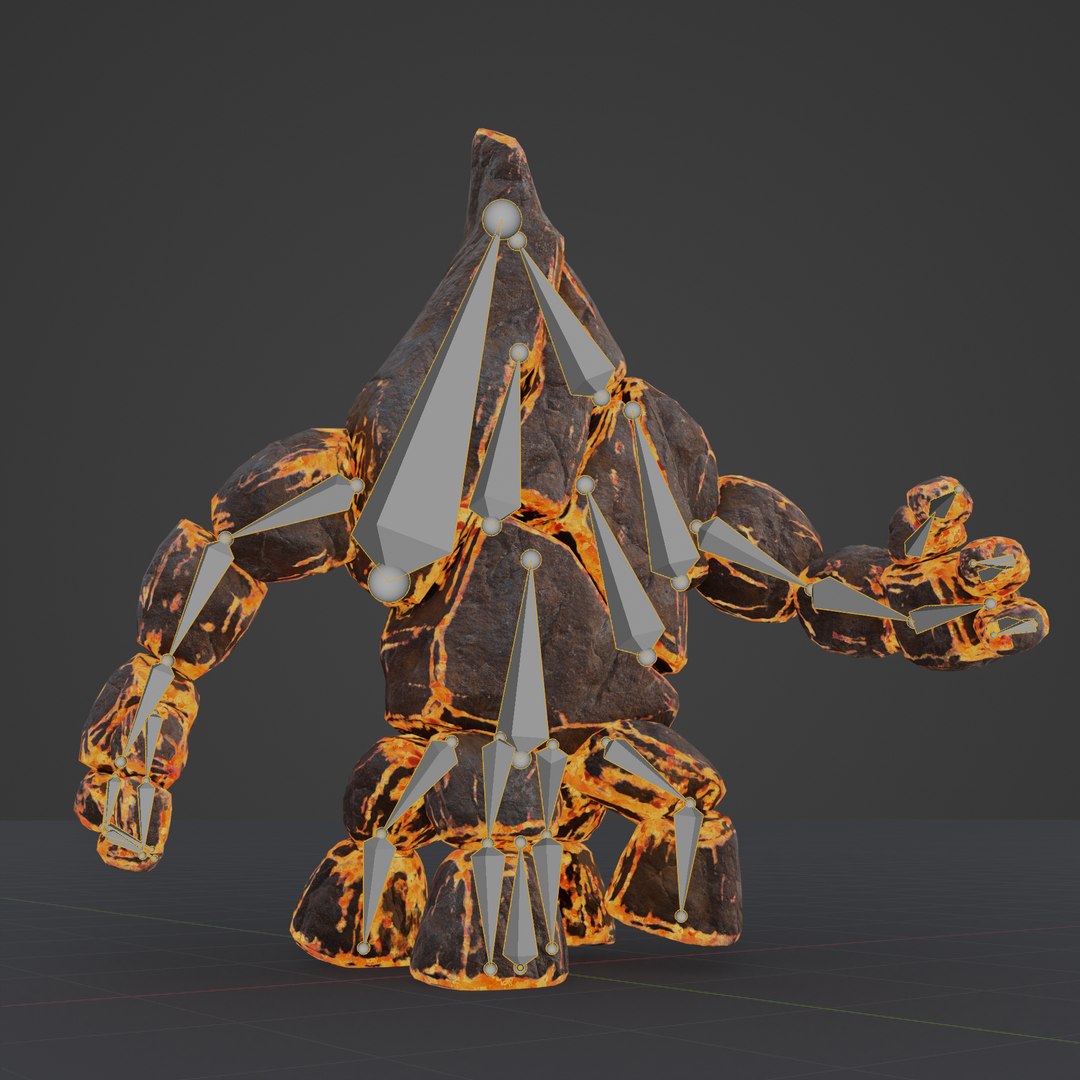 Lava Stone Four Legs Golem 3D Model - TurboSquid 2308595