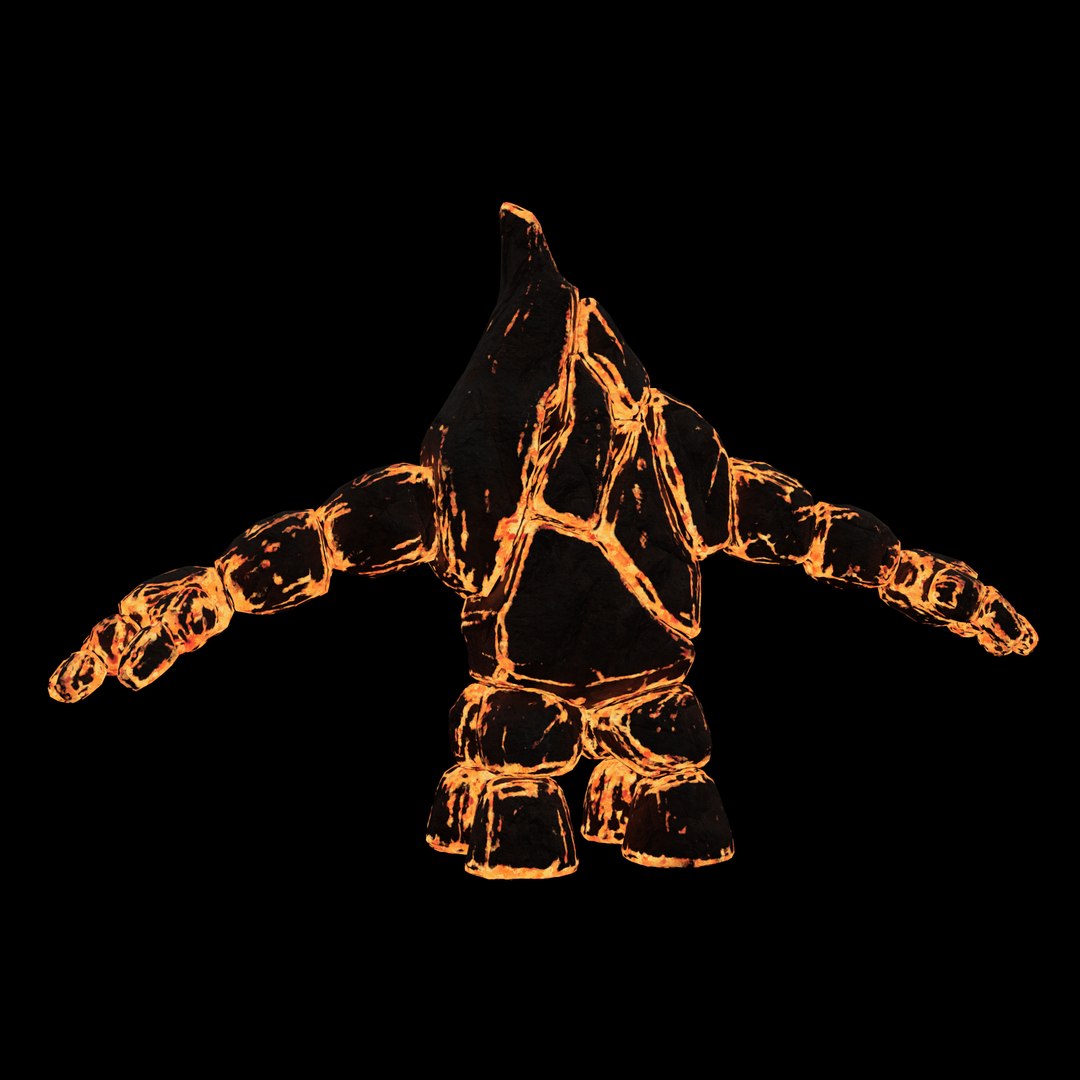 Lava Stone Four Legs Golem 3D Model - TurboSquid 2308595