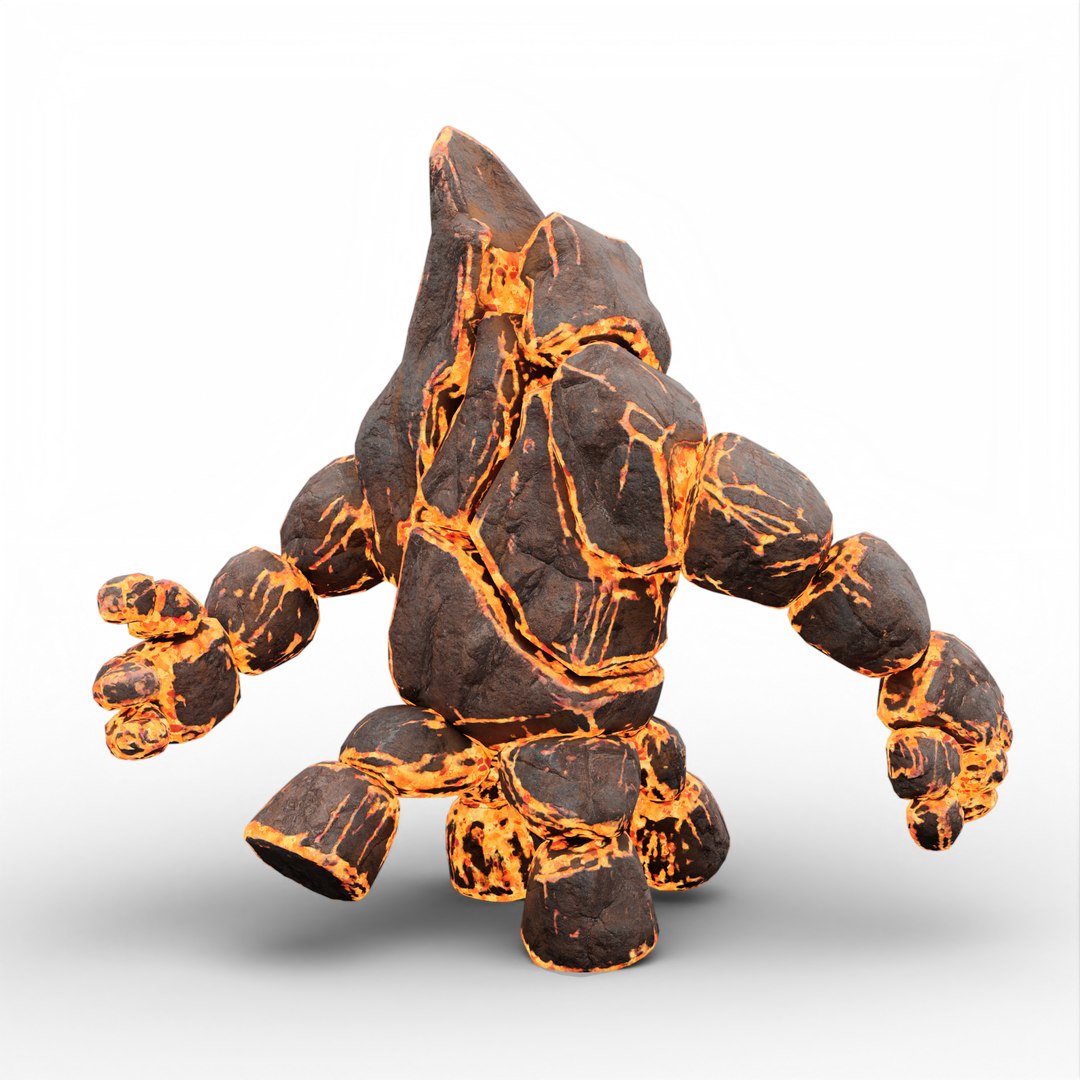Lava Stone Four Legs Golem 3D Model - TurboSquid 2308595