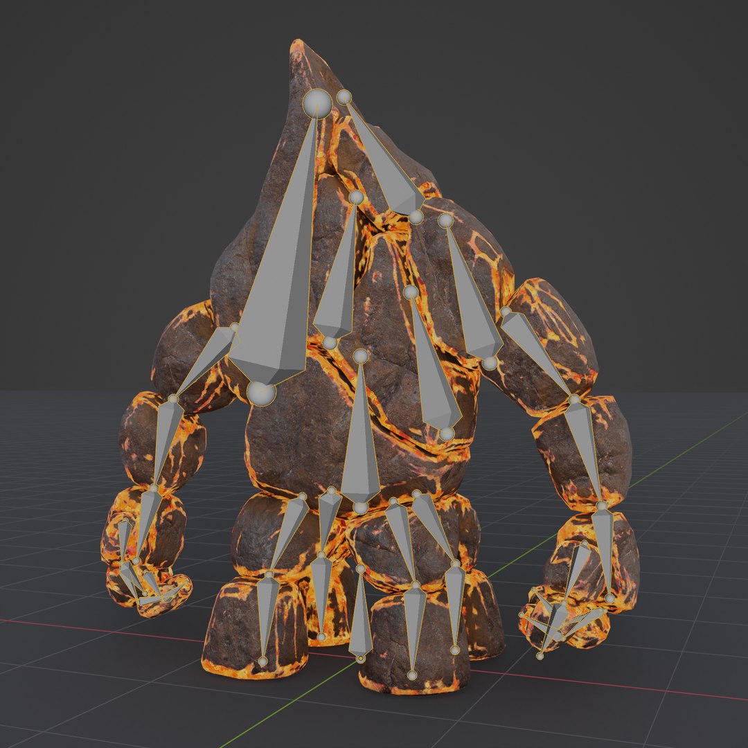 Lava Stone Four Legs Golem 3D Model - TurboSquid 2308595
