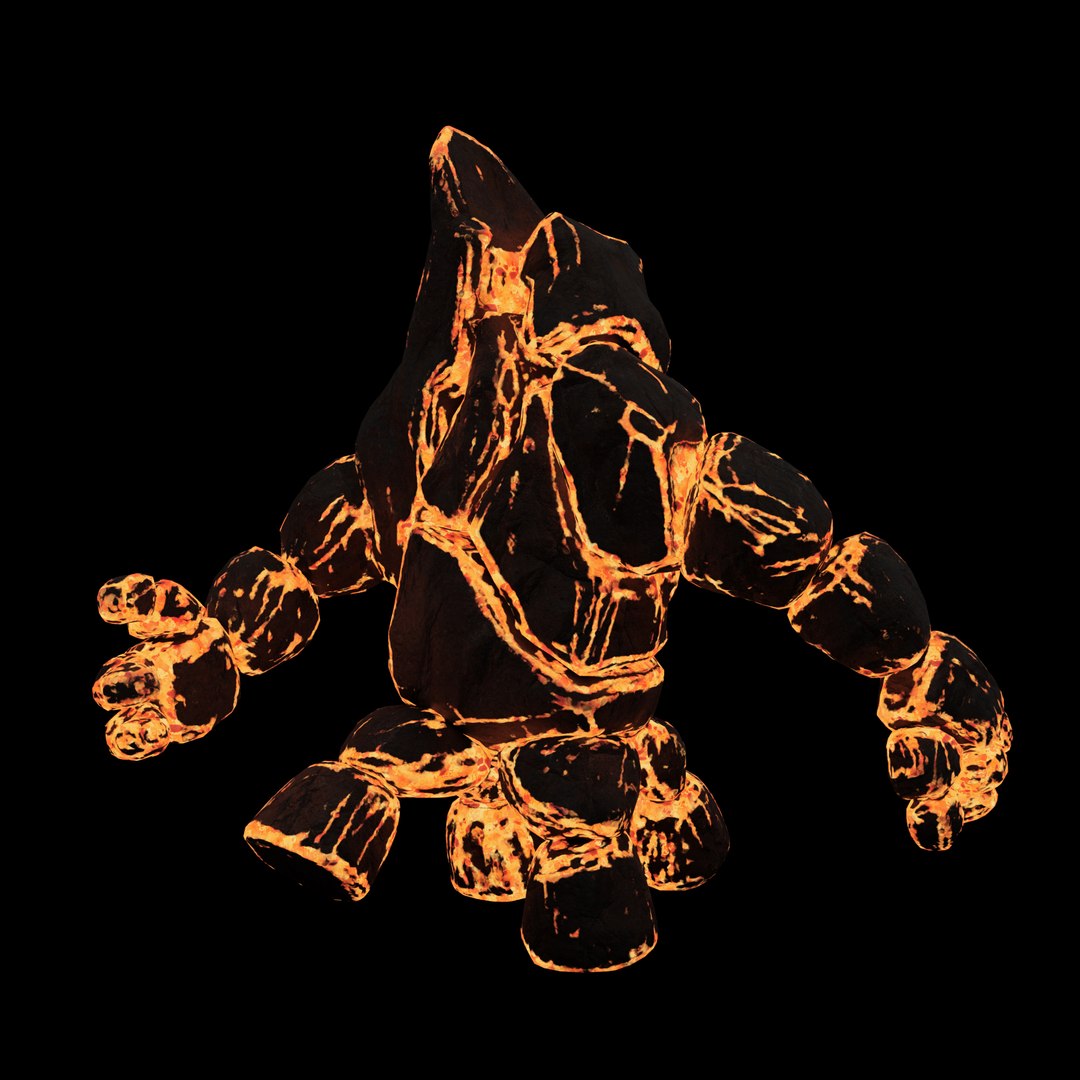 Lava Stone Four Legs Golem 3D Model - TurboSquid 2308595