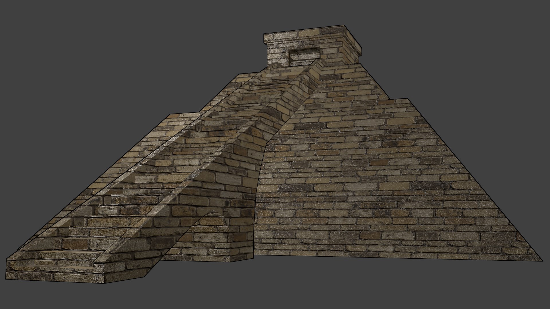 Free Ziggurat 3d Model