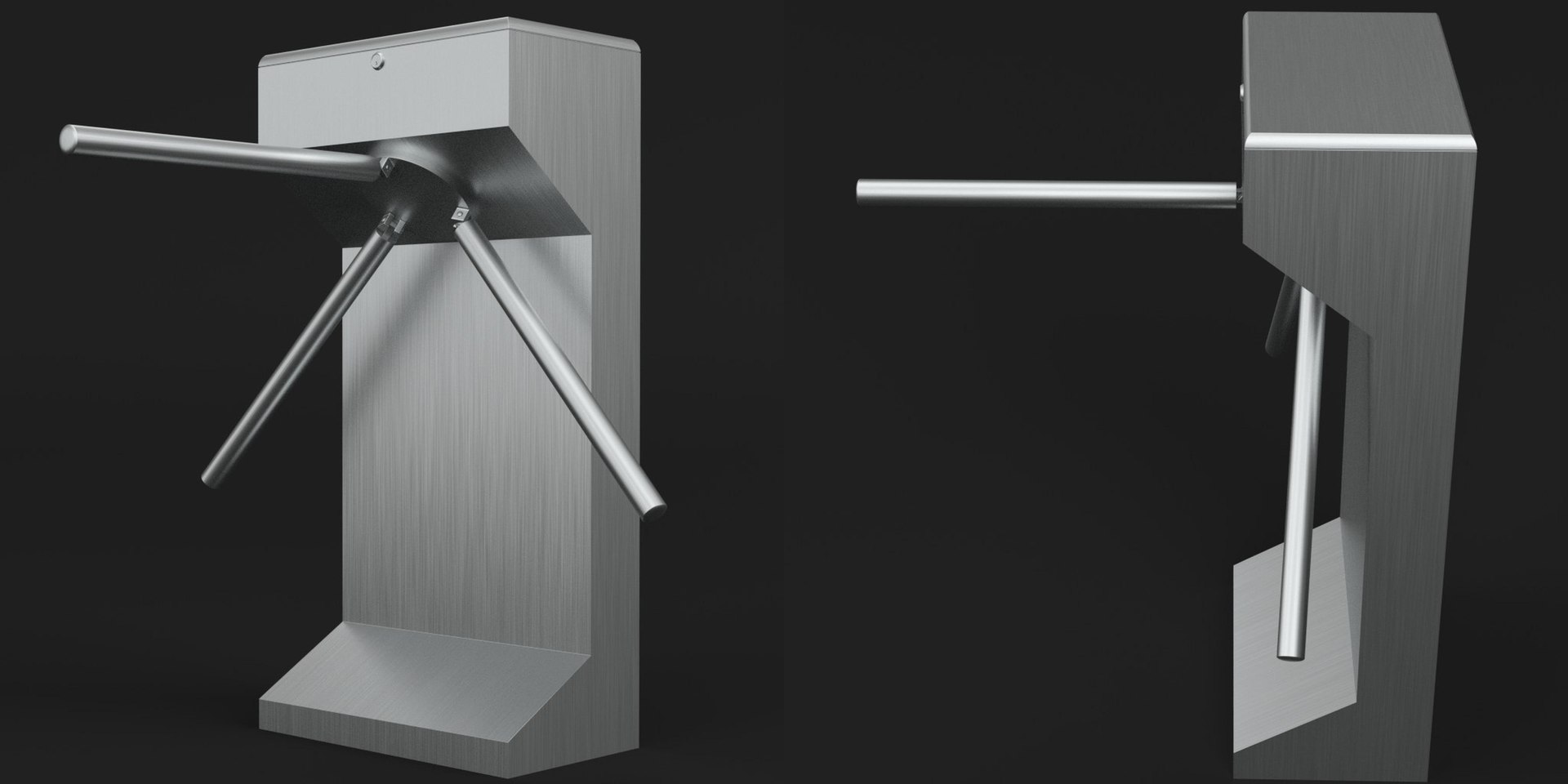 3D Vertical Turnstile Gate - TurboSquid 1543198