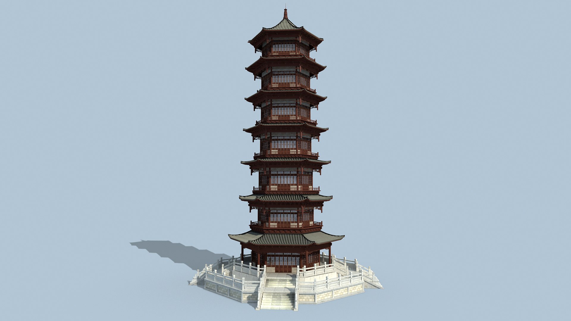 Chinese Pagodas 3D Model - TurboSquid 1703019