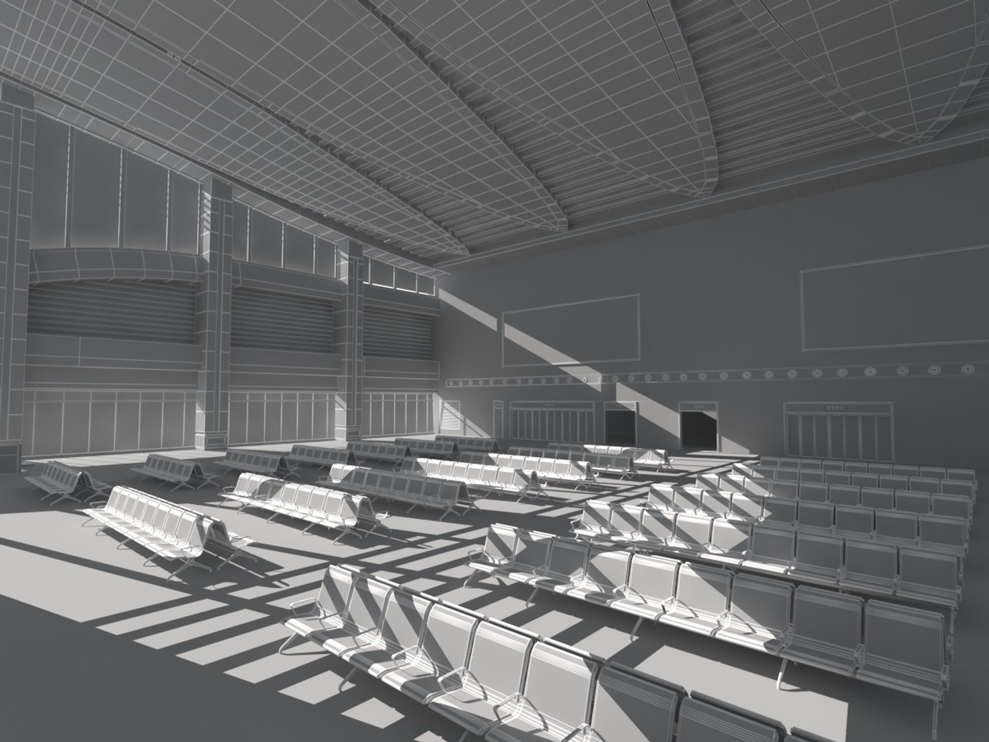 3D Waiting Hall 1 - TurboSquid 2138426