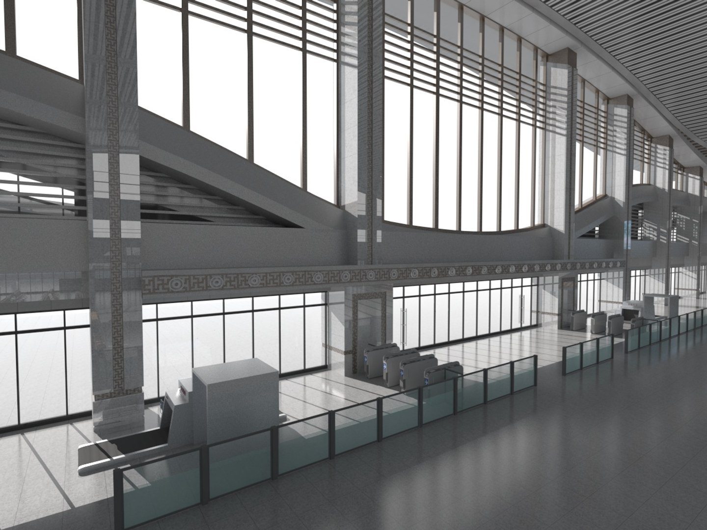 3D Waiting Hall 1 - TurboSquid 2138426