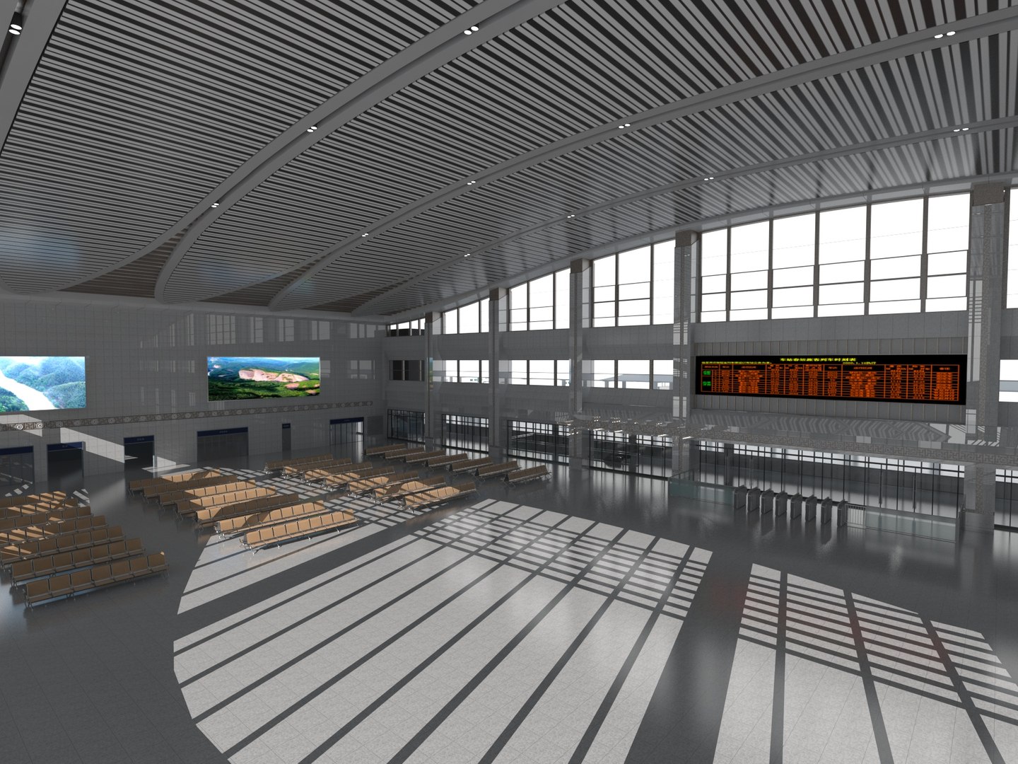 3D Waiting Hall 1 - TurboSquid 2138426