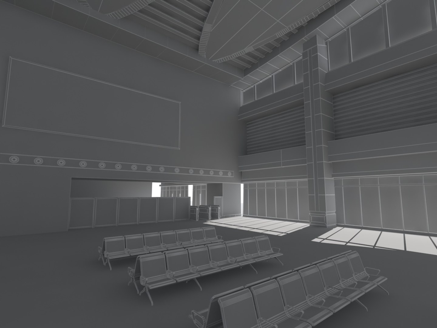 3D Waiting Hall 1 - TurboSquid 2138426