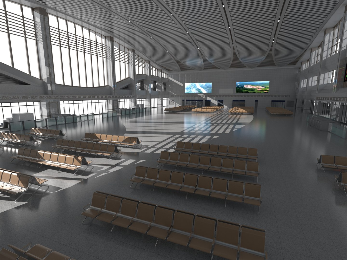 3D Waiting Hall 1 - TurboSquid 2138426