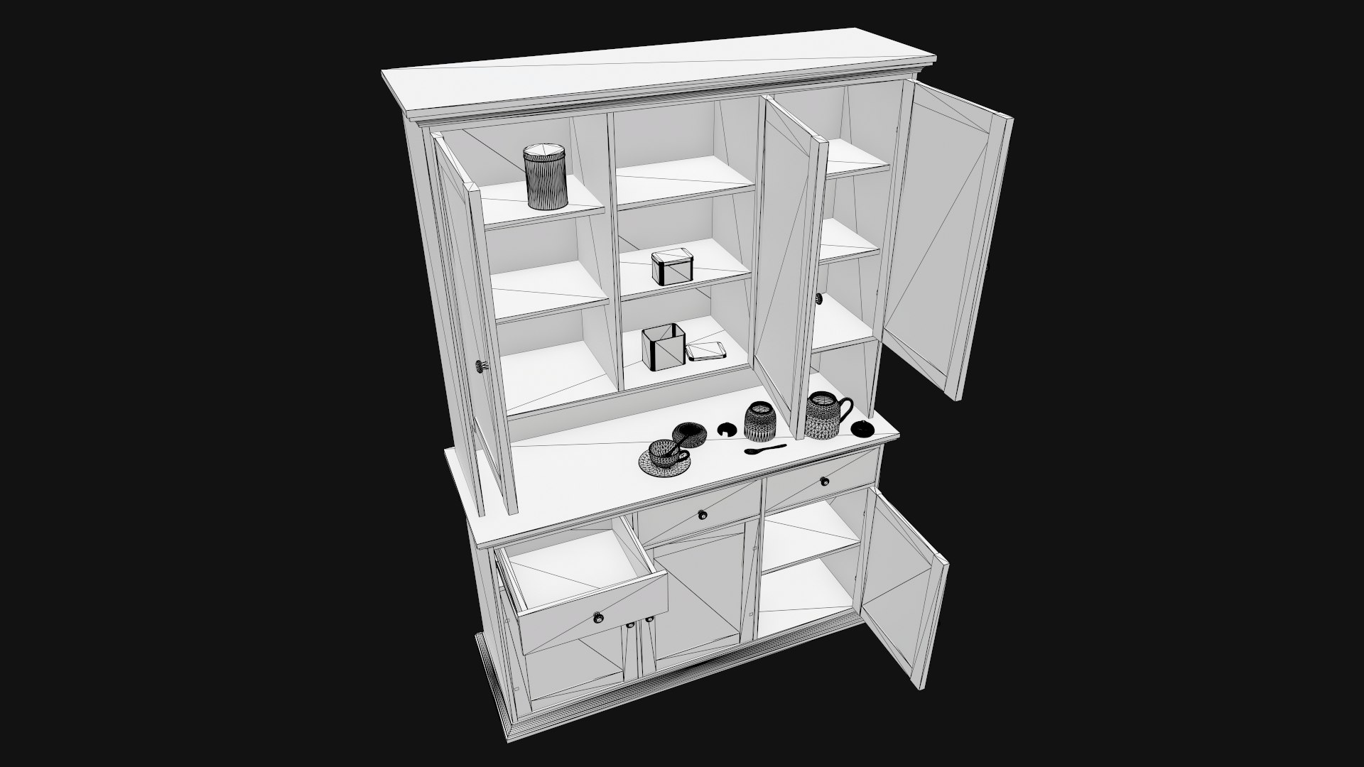 Cupboard Model - TurboSquid 1750374