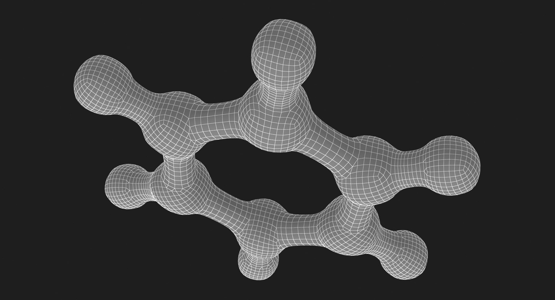 3d Model Benzene 2