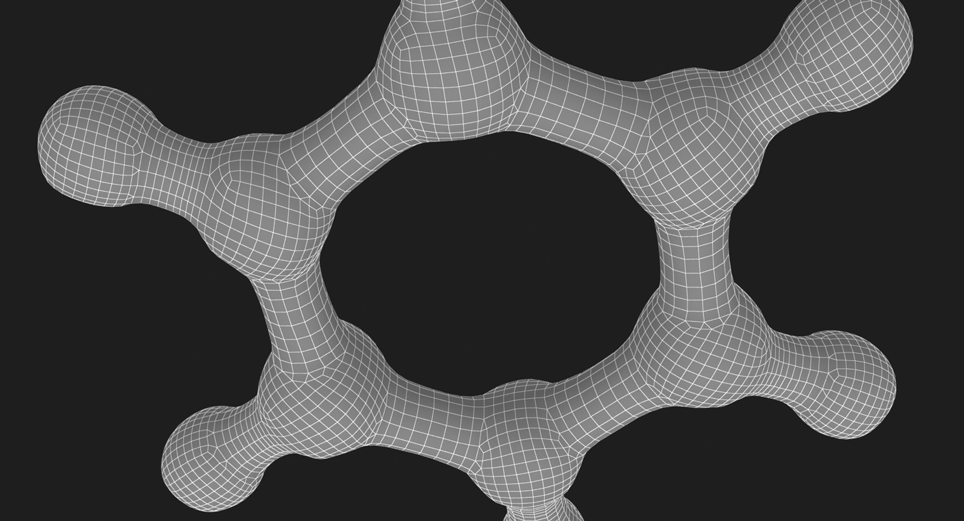 3d Model Benzene 2