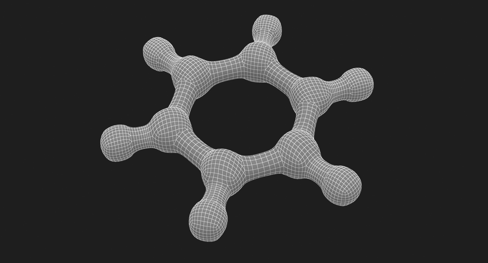 3d model benzene 2