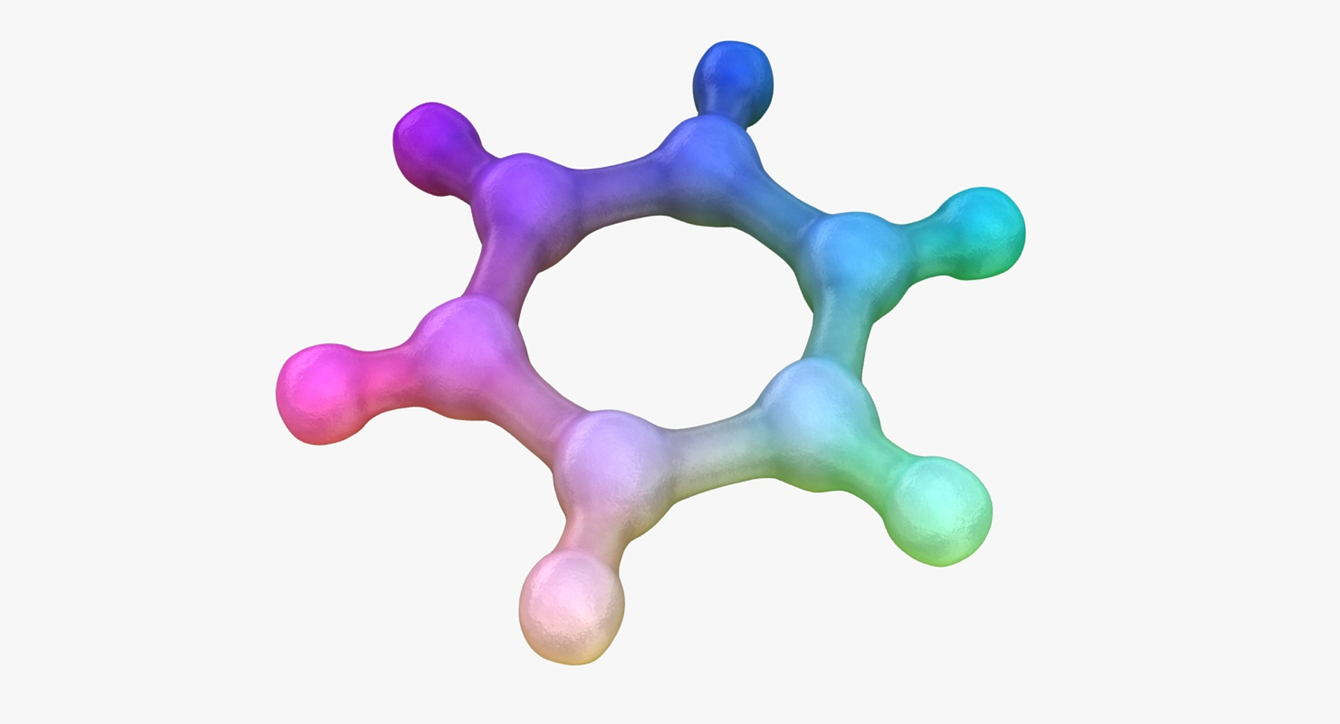3d Model Benzene 2