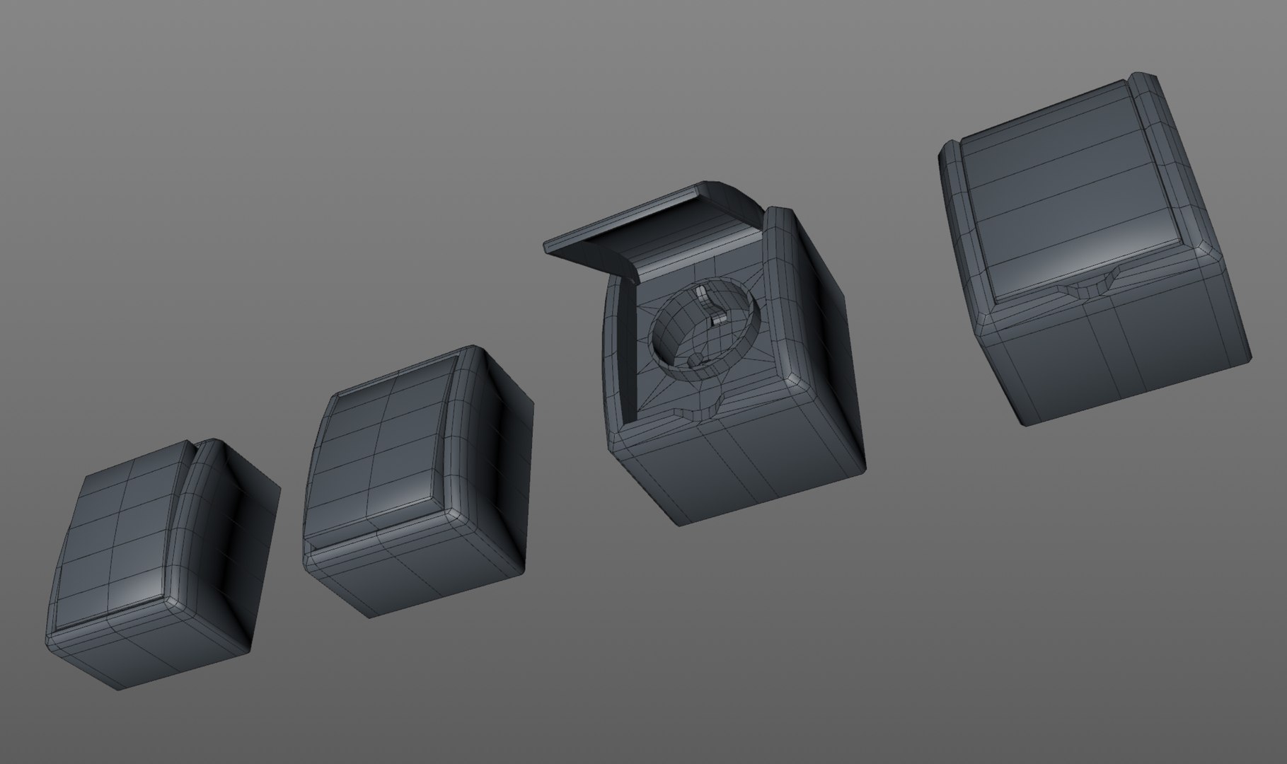 Switch and socket 3D model - TurboSquid 1760176