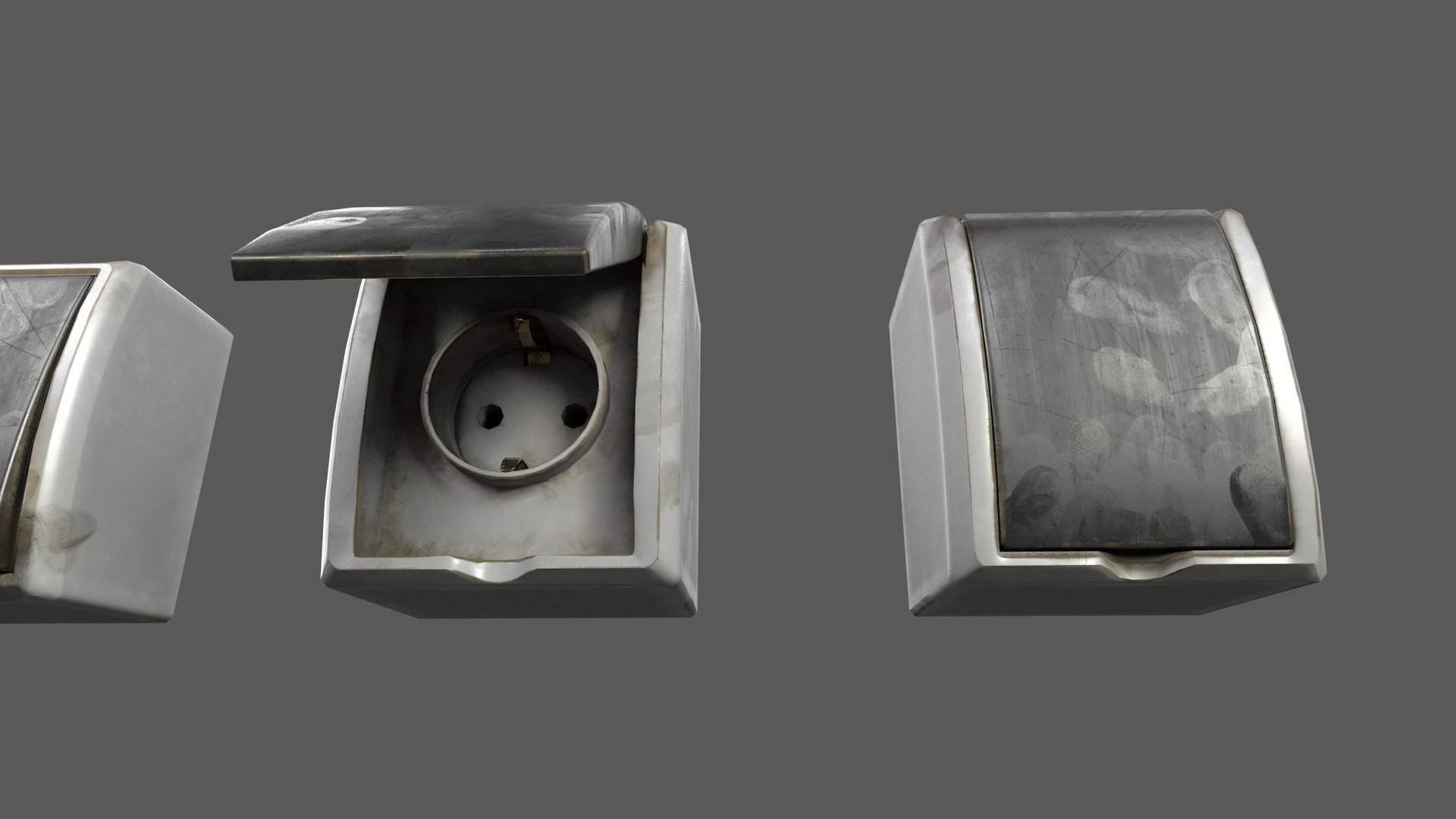 Switch and socket 3D model - TurboSquid 1760176