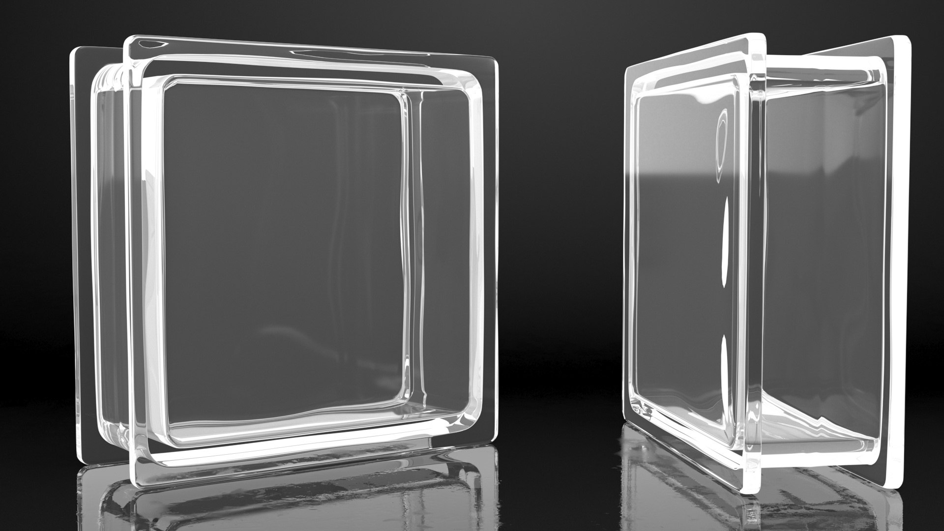 Clear Square Glass Block Model - TurboSquid 1830000