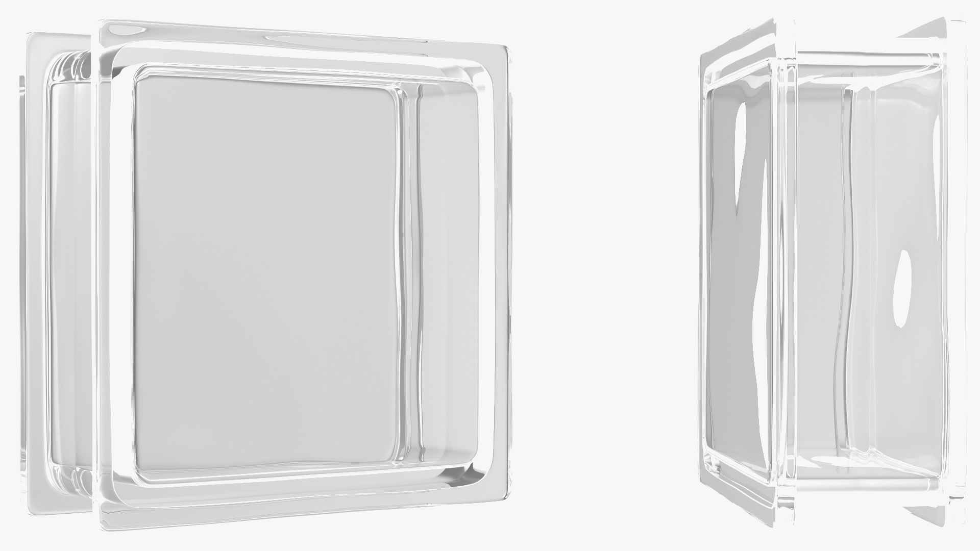 Clear Square Glass Block Model - TurboSquid 1830000