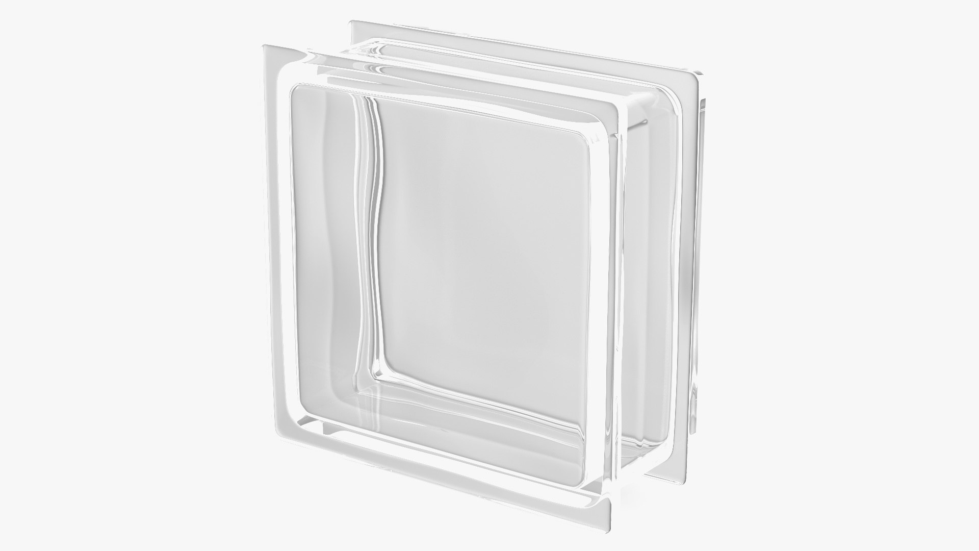 Clear Square Glass Block model - TurboSquid 1830000