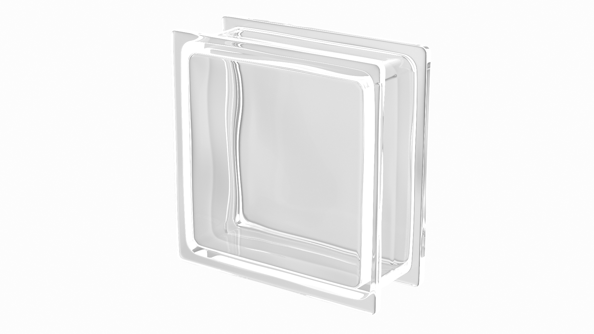 Clear Square Glass Block Model - TurboSquid 1830000